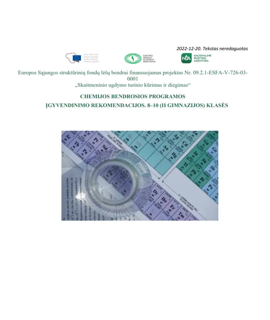 Pagrindinio ugdymo (8–10 (II) klasės) chemijos bendrosios programos ...